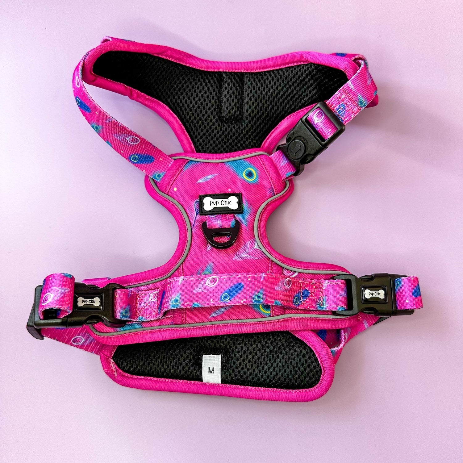 Peacock Power No Pull Tactical Dog Harness – Pink Peacock Feather Prin ...