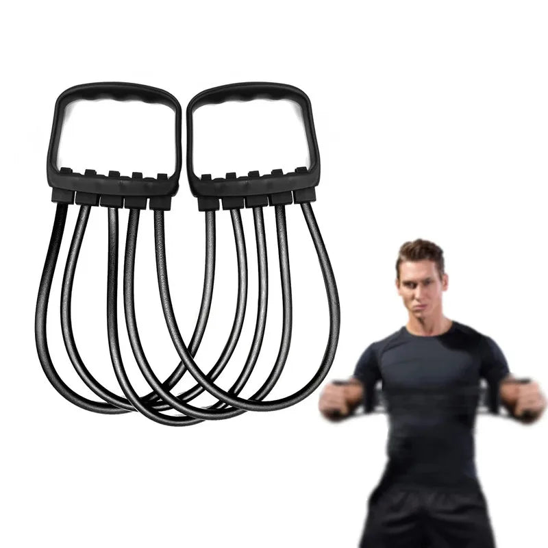 Full Body Workout Set Chest Expander with 5 Removable Resistance Bands ...